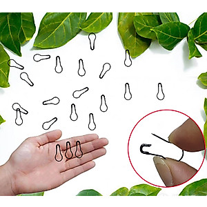 Erewa 500Pcs Black Bulb Pins 0.8" Gourd Safety Pin Metal Calabash Pins Clothing Tag Pins for Craft Project, Home Accessories