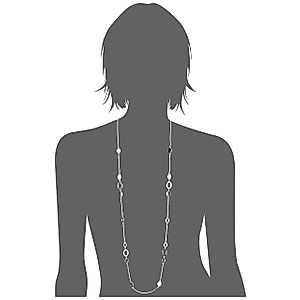 Nine West Silver womens male Tone Long Strand Necklace, 42"