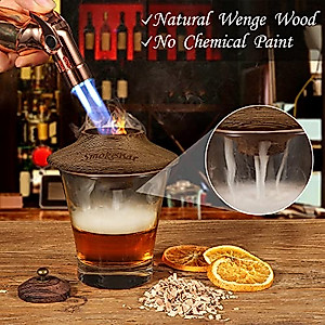 Cocktail Smoker Kit with Torch – 6 Flavors Wood Chips for Whiskey & Bourbon, Whiskey Smoker Infuser Kit, Old Fashioned Drink Smoker Kit, Bourbon Whiskey Gifts for Men, Dad, Husband (NO Butane)
