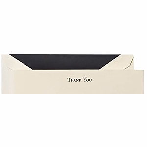 Crane & Co. Black Hand Engraved Thank You Cards (CT3302)