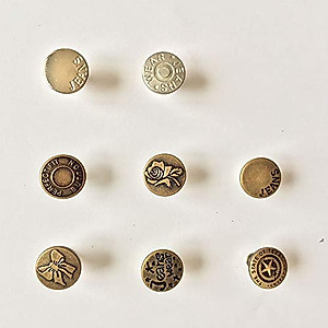[Upgraded] 8 Sets Perfect Fit Instant Button, Adjustable Jeans Button Instant, 1 inch Buttons Adds Or Reduces an Inch to Any Pants Waist in Seconds