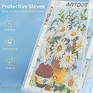 ARTDOT A3 Storage Book for Diamond Painting Kits, Diamond Art Portfolio Folder for Diamond Painting Accessories with 30 Pocket Slevees Protectors (16.9x12.4inches)