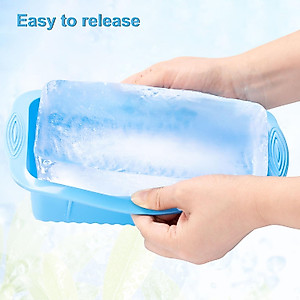 Extra Large Ice Block Mold for Ice Bath, 4 Pack 9.4lb Big Ice Cube Molds, Silicone Ice Bath Accessories Water Chiller for Cold Plunge or Coolers
