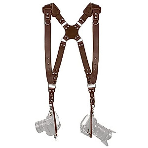 Camera Accessories Dual Harness Two Cameras - Shoulder Leather Strap - Multi Gear Double Camera Accessories DSLR/SLR ProInStyle strap by Coiro
