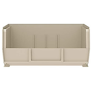 Akro-Mils 30235 AkroBins Plastic Storage Bins, Space-Saving Stackable Bins, Garage Organization Bins, Pantry Organization, Craft Storage, 11-Inch x 11-Inch x 5-Inch, Stone, 6-Pack