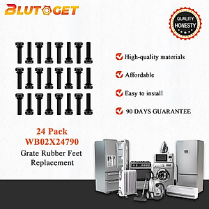 24Pack WB02X24790 Grate Rubber Feet-Fit for GE Gas Stove Top Range Grate Foot Rubber Pads-Cooktop Grate Foot Replaces 4455270, AP5989801, PS11729077, EAP11729077 GE Stove Parts Rubber Grate Bumpers
