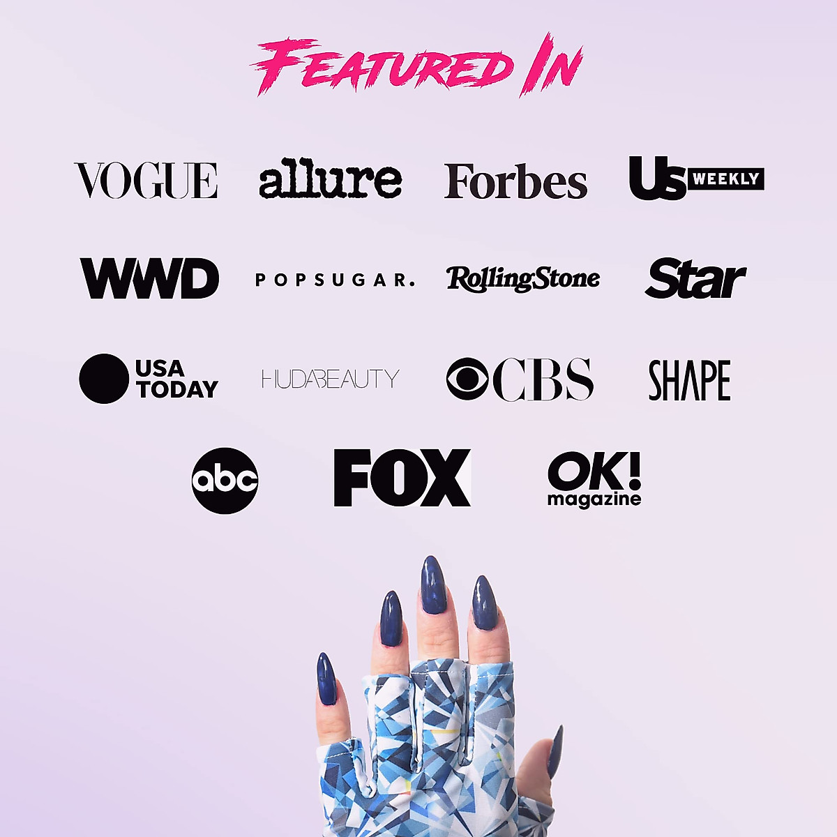 ManiGlovz - Original UPF 50+ UV Protective Nail Gloves | Gel Manicure Gloves & Anti-UV Fingerless for Women | Sun Protection for Driving | Making Waves Print