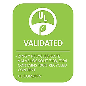 Zing Green Products 7104 RecycLockout Gate Valve Lockout, USA-Made Recycled Plastic, Covers 2.25 to 5 Inch Valves