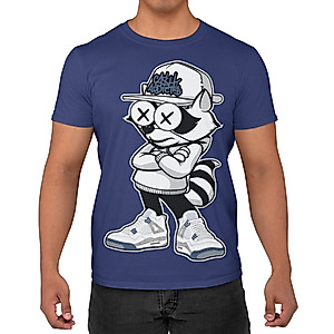 Jordan 4 Midnight Navy Cash Addicts Men's T Shirt to Match Sneakers, Jordan 4s Midnight Navy Tee Matching Midnight Navy