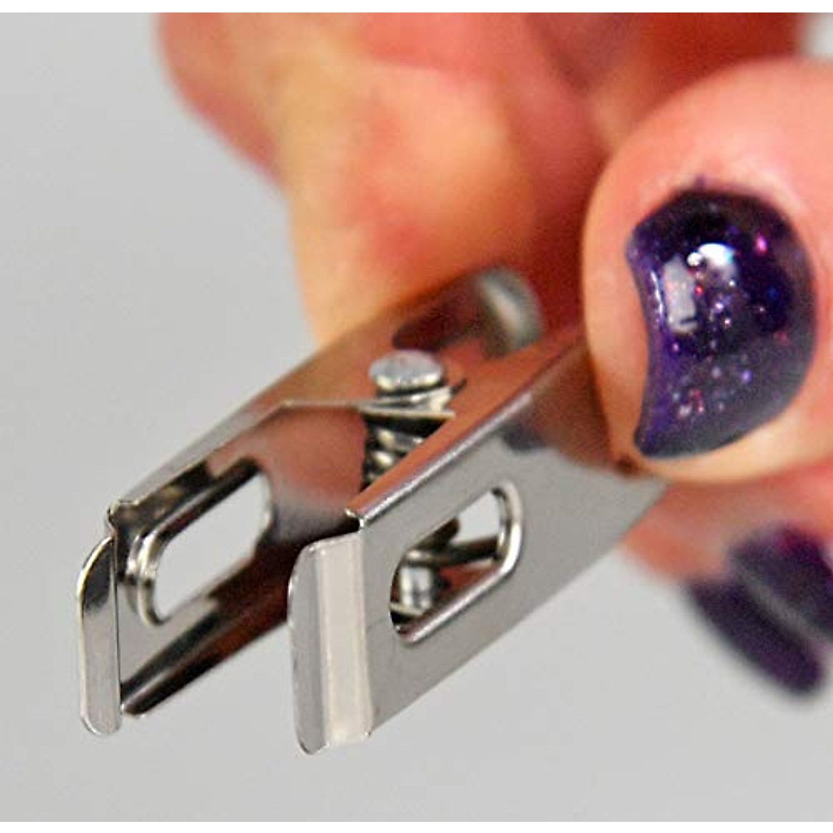 Home-X 10 Pack Stainless Steel Clothespin & Utility Clip Multi-Purpose Stainless Steel Clips, Cord Clothes Pins Utility Clips Clamps Darkroom Photoclips-1.5 Inch