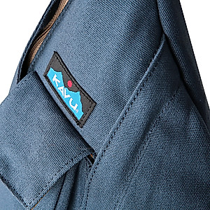 KAVU Original Rope Bag Sling Pack with Adjustable Rope Shoulder Strap - Ocean