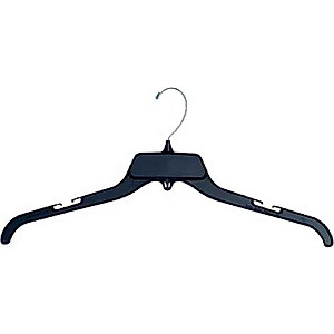 Only Hangers Black 17" Unbreakable Top Hanger [ Bundle of 25 ]
