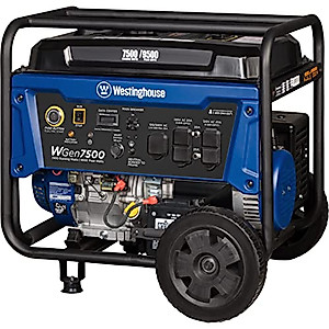 Westinghouse Outdoor Power Equipment 9500 Peak Watt Home Backup Portable Generator, Remote Electric Start with Auto Choke, Transfer Switch Ready 30A Outlet, Gas Powered, CARB Compliant
