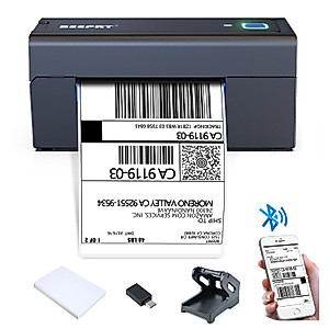 beeprt Bluetooth Shipping Label Printer - Wireless 4x6 Thermal Label Printer for Shipping Packages, Desktop Label Printer Compatible with Shopify, Ebey, Amazon, Etsy, FedEx, UPS, Small Business