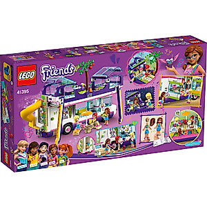 LEGO 41395 Friends Friendship Bus Toy with Swimming Pool and Slide, Summer Holiday Playsets for 8+ Year Old