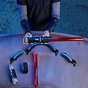 STAR WARS Lightsaber Forge Inquisitor Masterworks Set Double-Bladed Electronic Lightsaber, Customizable Roleplay Toy for Kids Ages 4 and Up