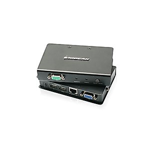 IOGEAR USB 2.0 VGA KVM Console Extender Up to 500 Feet, GCE500U,Grey