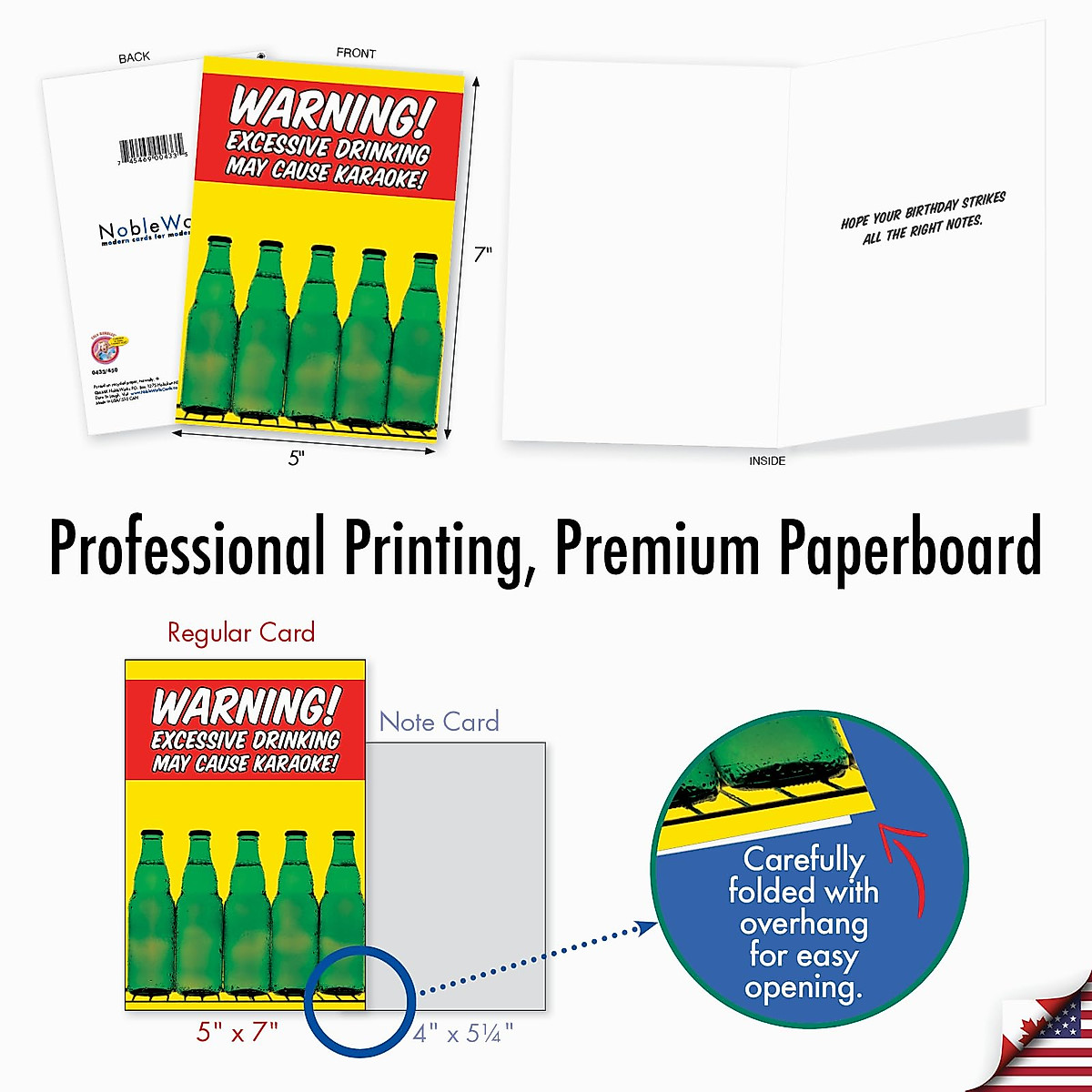 0433 Karaoke Unique Funny Birthday Card with Envelope