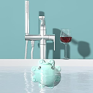 Bathtub Overflow Drain Cover Tub - Silicone Bathroom Overflow Drain Cover, Bath Tub Overflow Cover, Bathroom Spa Accessories, Adds Inches of Water for Deeper&Warmer Bath，Aqua Green