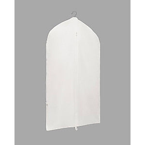 100% Cotton Canvas Garment Cover for Suits, Coats, Dresses; Travel Bag (Medium (24"x40"), Off-White)