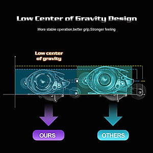 DOVIELLO GKA300 Baitcaster Reels Right Hand 9+1BB 9KG/20LB Drag Deep Spool Baitcasting Reel for Bass Trout Single Handle 6.4 Gear Ratio Bait Clicker Fishing Reels