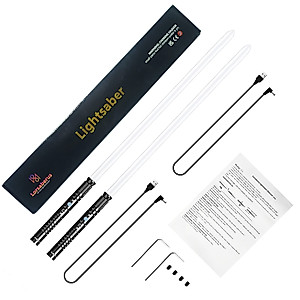 Lorsaberus [Upgrade Lightsaber, 2-in-1 RGB 12 Colors USB C Charge Light Saber for Kids Adult, Metal Hilt Dueling Light sabers Toy for Boys Girls, Children's Day Gifts, 2Pack