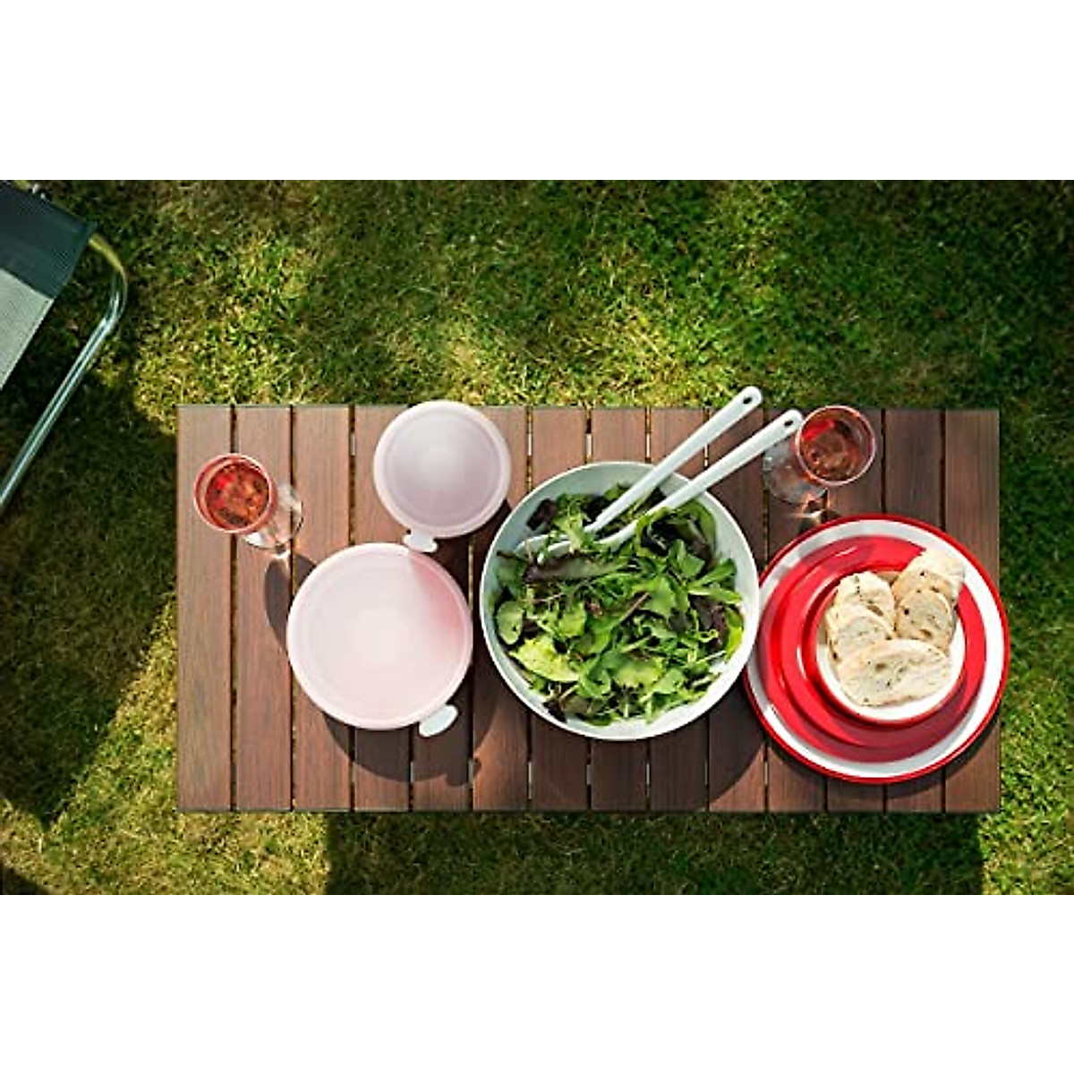 Mepal,Cirqula Set of 4 Multi Food Storage and Serving Bowls with Lids, Food Prep Containers, Shallow, Nordic Green,1 each (12oz, 25oz,42oz,76 oz),1 Set