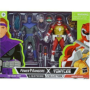 Power Rangers X TMNT Foot Soldier and Red Ranger Figures
