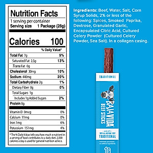Baja Jerky All Natural Beef Sticks - Traditional, Street Taco, & Hot Sauce, Gluten Free, Protein Packed, Made in the USA - Variety, (Pack of 12)