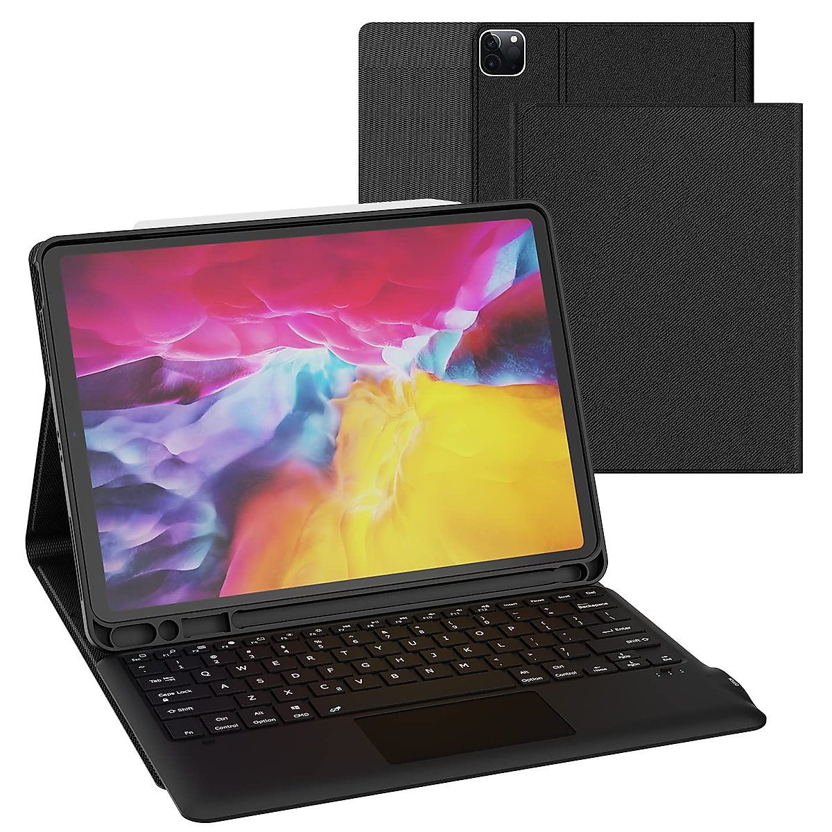 DOMEUN iPad Pro 12.9 inch 2022 Case with Keyboard - Touchpad Keyboard for 12.9-inch iPad Pro - 6th Generation, 5th/4th/3rd Generation - Wireless Detachable - with Pencil Holder for 2022 iPad Pro 12.9