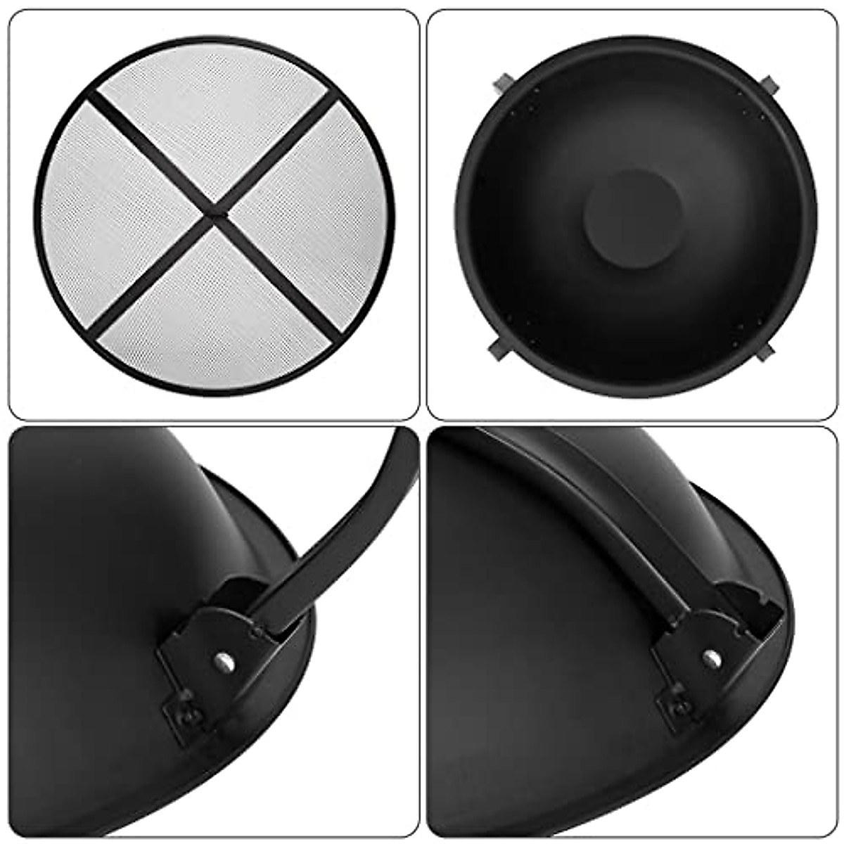 JAHH Metal Fireplace Garden Backyard Fire Pit Patio Firepit Stove Brazier Outdoor Fire Pit Cover Poker BBQ Grill Stoves