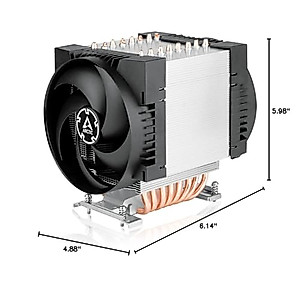 ARCTIC Freezer 4U for AMD SP3, sTRX4, TR4, sWRX8 - 4U & UP, single tower CPU cooler, 2 x 120 mm fans, 400-2300 RPM, 4-pin PWM connector, 8 heatpipes