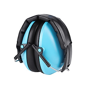 Kids Ear Protection Noise Reduction Safety Earmuffs NRR 25dB Hearing Protector Foldable Ear Defenders Noise Cancelling Headphones for Shooting Hunting Study Travel 2+ Years Blue