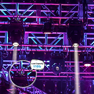 Vigtayue 39.4" Safety Cable Black Coated Stainless Steel Security Cable with Carabiner Lock, 110lb Safety Rope for DJ Stage Light LED Par Light Moving Head Light Bicycle Luggage(4 PCS)