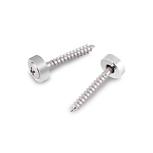 Metallor Guitar Neck Joint Bushings and Bolts Mounting Ferrules Metal with Mounting Screws for Electric Guitar or Bass Guitar 4Pcs Chrome