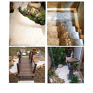 VEOAY Natural Decorative Polished White Pebbles for Landscping Home Decor, etc 0.24"-0.35"(2-lb Bag)