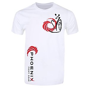 Phoenix Fight Gear The Way Tee for MMA T Shirt, Karate T-Shirt, Fight Sports & Athletic Wear (Large, White)