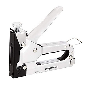 Amazon Basics 3-in-1 Staple Gun, Tacker Set with Remover, includes Storage Case and 1500 Staples