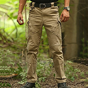MNXOIA Urban Tactical Military Pants Men Multi Pockets Army Combat Cargo Pants Casual Work Stretch Cotton Trouser Gray XXL