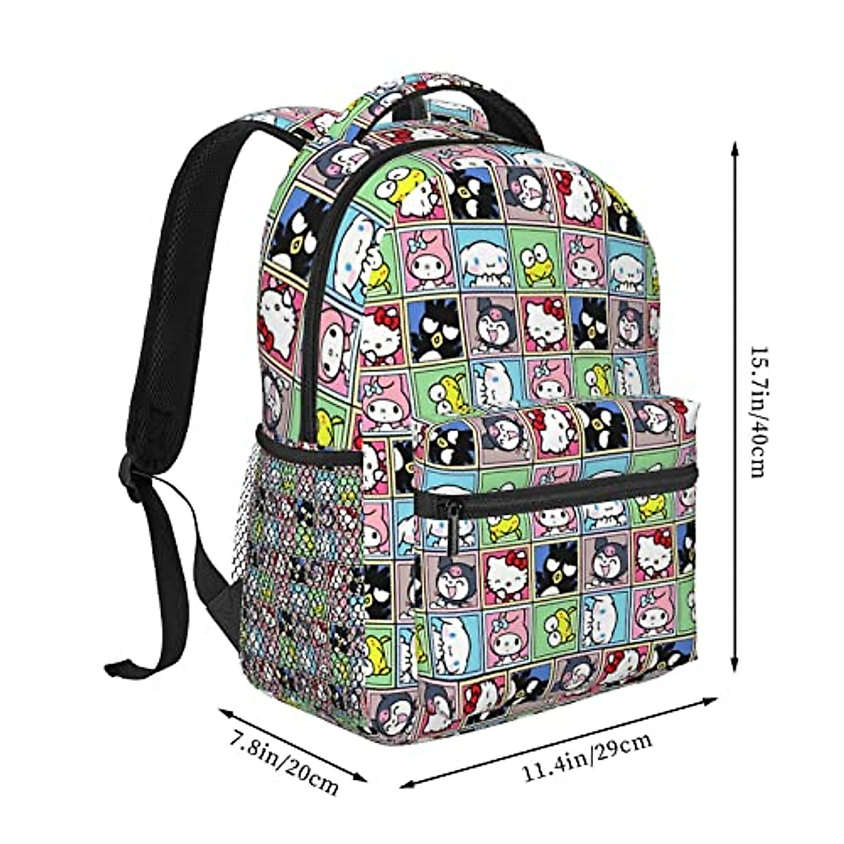 Kawaii Backpack Cute Backpacks Boys Girls School Laptop Bag Shoulders Casual Travel Hiking Camping Lightweight Daypack
