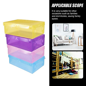 Abaodam 7Pcs Boxes plastic plastic shoes container storage box thicken with cover pp shoes Showcase Shoe Storage Shoebox Storage Box men and women Shoe Storage Boxes shoe rack shoe racks