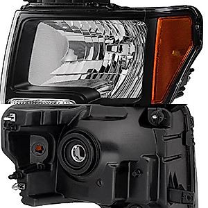 AKKON - For Black 09-14 Ford F150 F-150 For Non Projector Headlight Model Pickup Truck Headlight Replacement