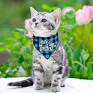 STMK Valentine's Day St. Patrick's Day Easter Cat Bandana Collar with Bell, Breakaway Holiday Cat Kitten Bandana Collars with Bell for Holiday Cats Kittens Costumes (Holiday Cat Bandana Collars)