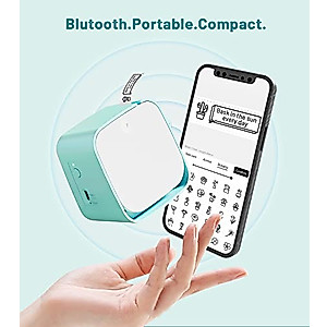 Vixic M960 Label Maker Machine with Tape Bundle with 4 3M21 Label Tapes(Black on White),Mini Handy Label Printer Machine for Home Office Organization