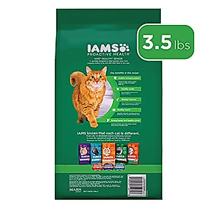 IAMS PROACTIVE HEALTH Healthy Senior Dry Cat Food with Chicken Cat Kibble, 3.5 lb. Bag