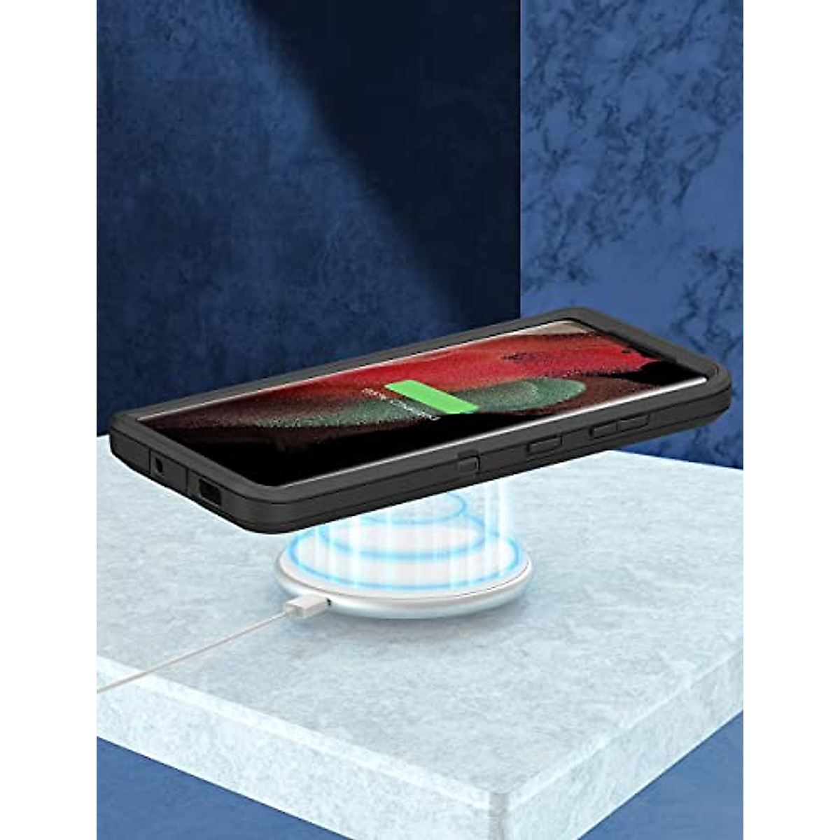 MXX Case Compatible with Galaxy S21 Ultra, 3-Layer Super Full Heavy Duty Body Bumper Cover/Shock Protection/Dust Proof, Designed for Samsung Galaxy S21 Ultra 5g (6.8 Inch) 2021 - (Black)