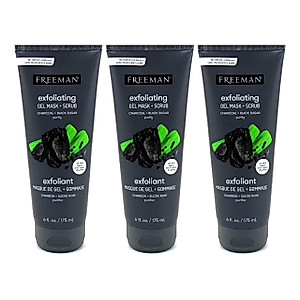 Freeman Facial Charcoal & Black Sugar Polish Mask, 3 Count (Pack of 1)