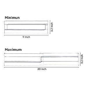 HBlife Drawer Dividers Organizer 6 Pack, Clear Plastic Adjustable Drawer Separators 3.2 Inches High, Expandable from 11-20 Inches for Dresser Clothing Kitchen Storage