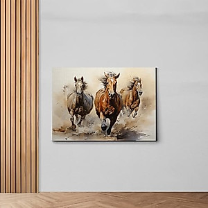 Majestic Black Stallion Galloping In The Clouds, Black Horse On Salt Flats, Canvas Print, Black Horse Print, Black Horse Wall Art