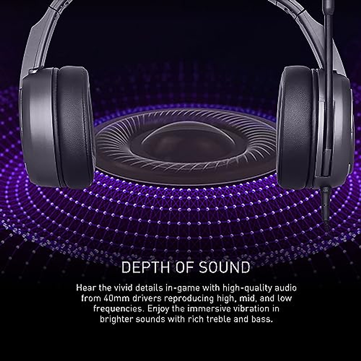 MSI IMMERSE GH40 ENC AM - Active ENC with Environment Noise canceling, Virtual 7.1 Surround,Light Weight & Self-Adjusting Headband